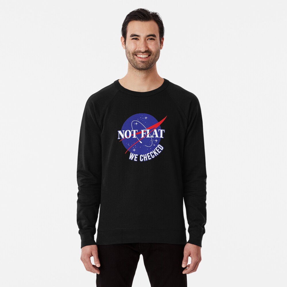 "NASA Not Flat We Checked" Essential T-Shirt for Sale by breh-art ...