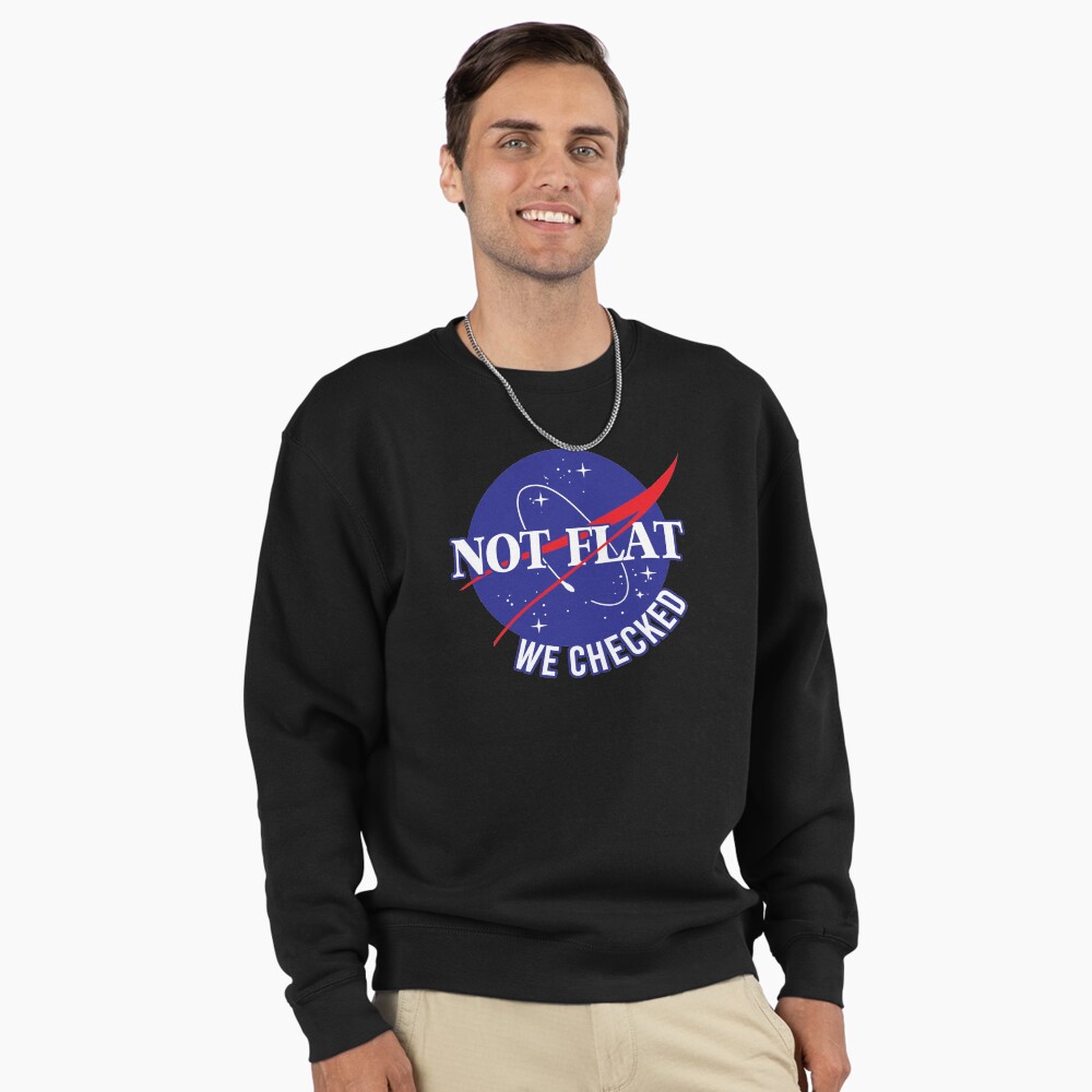 "NASA Not Flat We Checked" Essential T-Shirt for Sale by breh-art ...