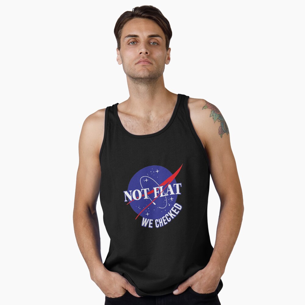 "NASA Not Flat We Checked" Essential T-Shirt for Sale by breh-art ...