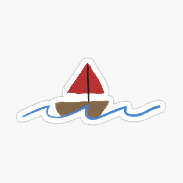 "Sail Boat Drawing" Sticker for Sale by Sailorrozema | Redbubble