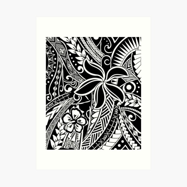 "Tribal Tiare " Art Print for Sale by sunnthreads | Redbubble