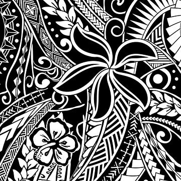 "Tribal Tiare " Canvas Print for Sale by sunnthreads | Redbubble