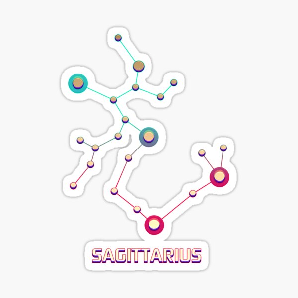 "Sagittarius Star Chart" Sticker for Sale by Amanda-Lakey | Redbubble