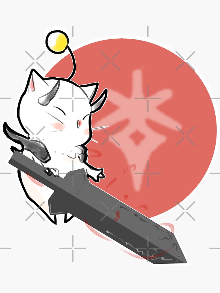 "DARK KNIGHT MOOGLE FFXIV" Sticker for Sale by Oreen | Redbubble