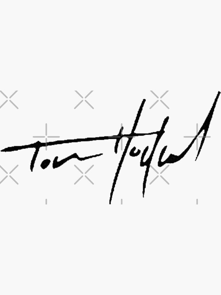 Pegatina «Firma de Tom Holland» de Zanna7 | Redbubble