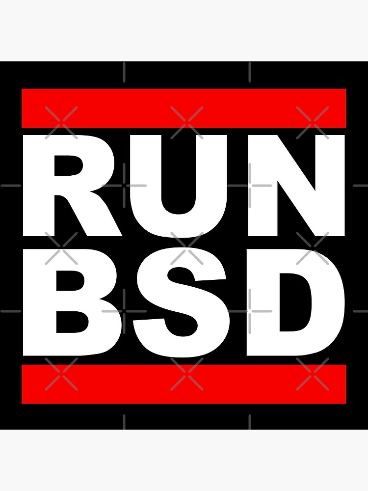 "RUN BSD - Cool White/Red Design for Unix Hackers & Sysadmins" Coasters ...