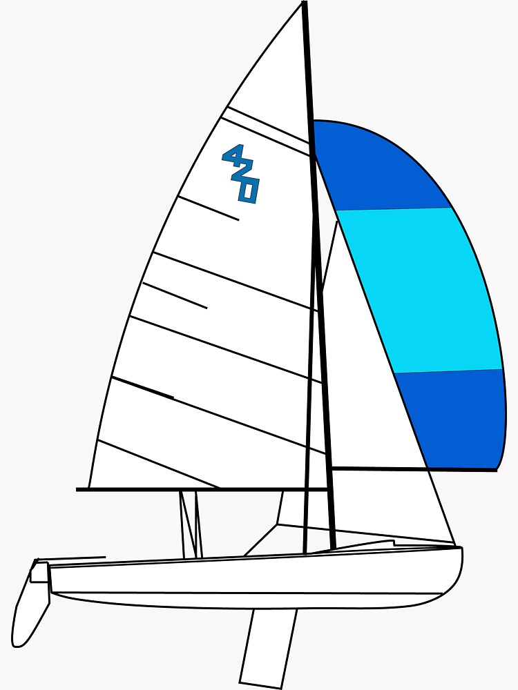 "International 420 Sailboat" Sticker for Sale by CHBB | Redbubble