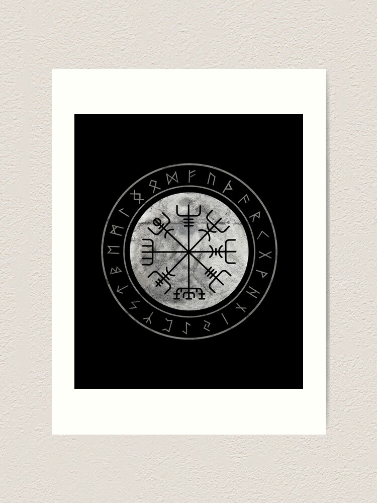 "Vegvisir Viking Compass Odin Norse Valhalla Runes Norse Thor design ...