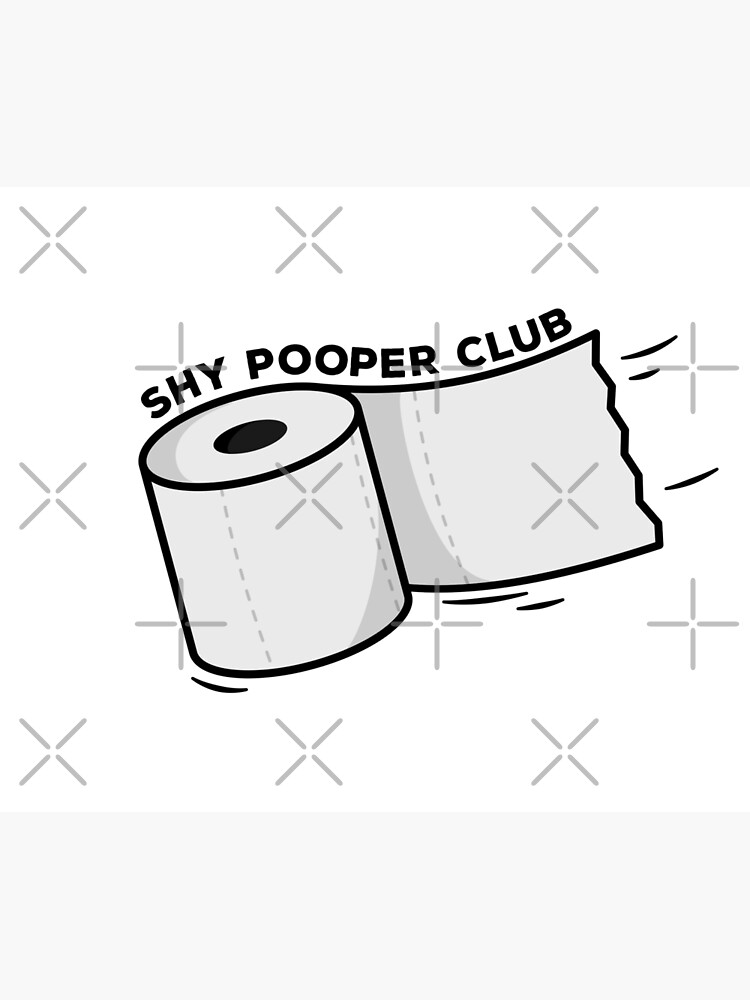 "Shy Pooper Club Old Man and The Seat Toilet Paper" Poster for Sale by ...