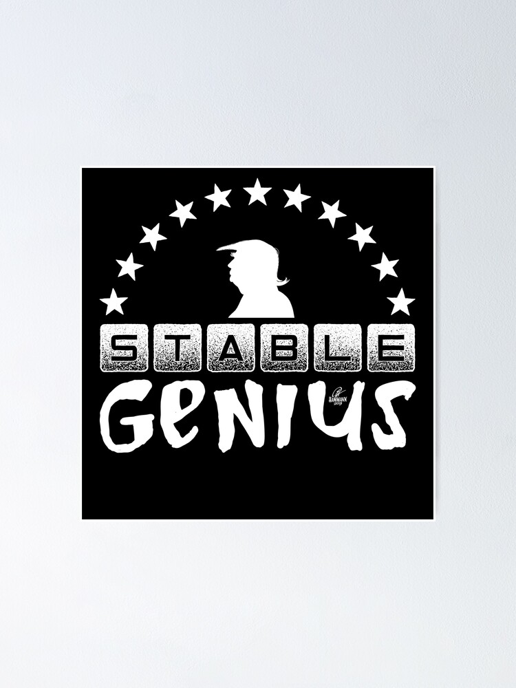 "Handlettering "Stable Genius"" Poster by HammannArtwork | Redbubble
