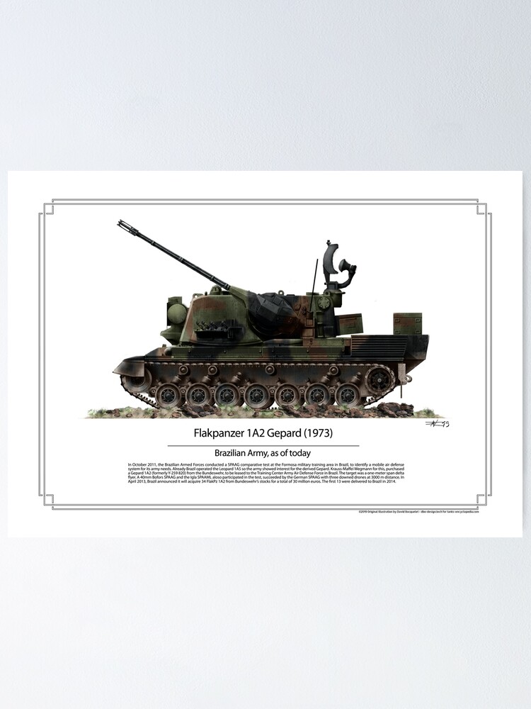 "Flakpanzer Gepard 1A2 Brazilian Army" Poster by TheCollectioner ...