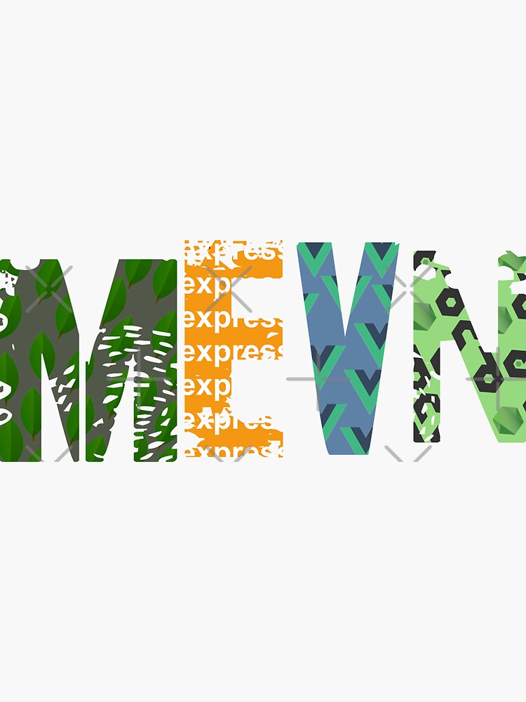 "mevn stack" Sticker by yourgeekside | Redbubble
