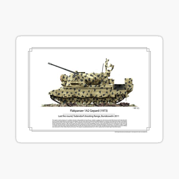 "Gepard 1A2 Bundewehr Last rounds Totendorf 2011" Sticker for Sale by ...