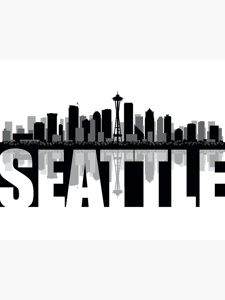 "Seattle Skyline" Sticker by PixelatteDesign | Redbubble