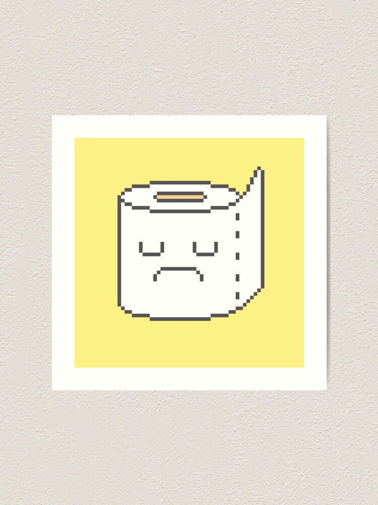 "Sad tissue paper pixel art" Art Print for Sale by coffeekoh | Redbubble
