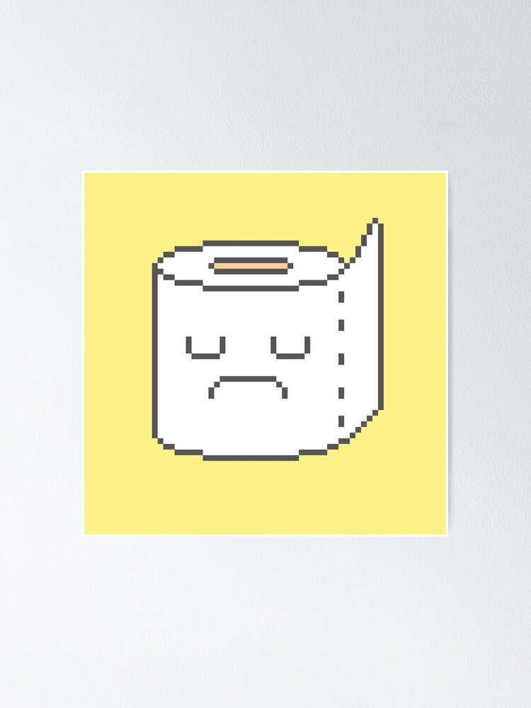 "Sad tissue paper pixel art" Poster for Sale by coffeekoh | Redbubble