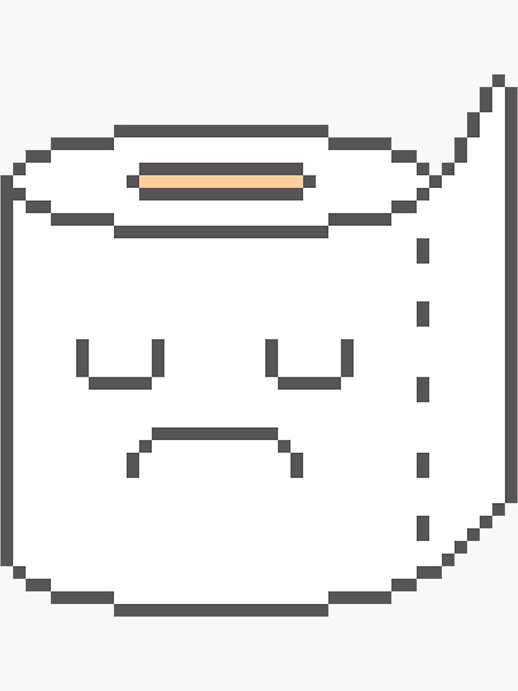 "Sad tissue paper pixel art" Sticker for Sale by coffeekoh | Redbubble