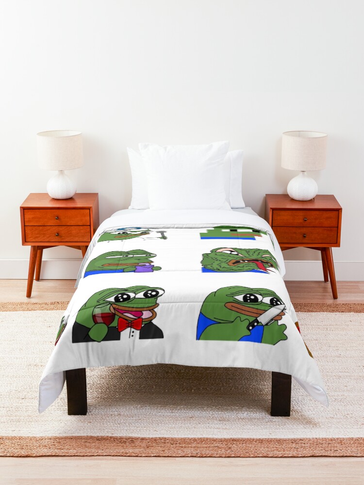 "pepe peepo variety set (16 pepes edition)" Comforter for Sale by ...