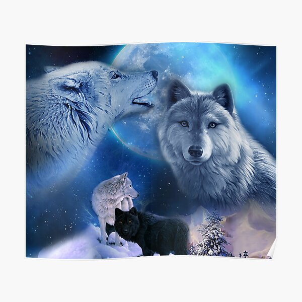 "Wolf Moon Love Story" Poster for Sale by Stonekr | Redbubble
