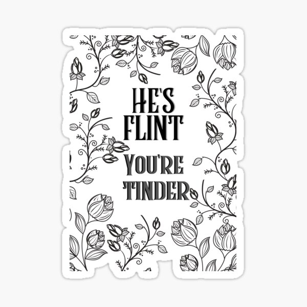 "Flint & Tinder" Sticker for Sale by thecaitycat | Redbubble