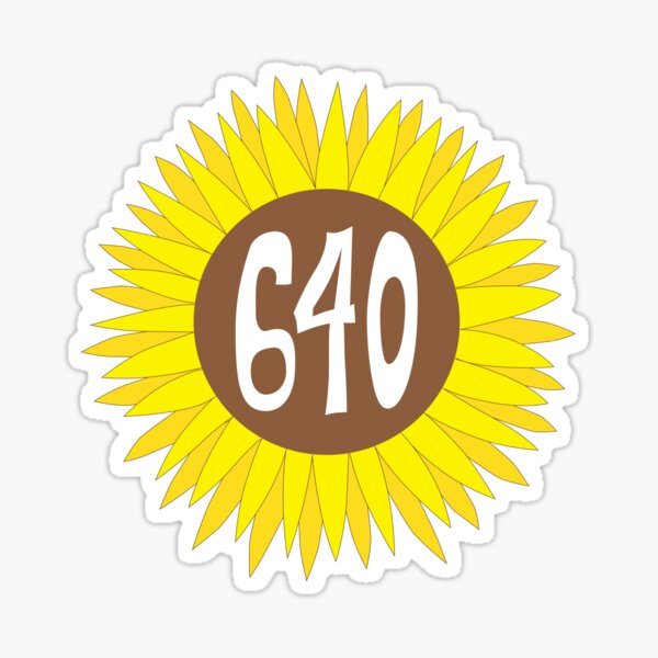 "Hand Drawn New Jersey Sunflower 640 Area Code" Sticker by itsrturn ...