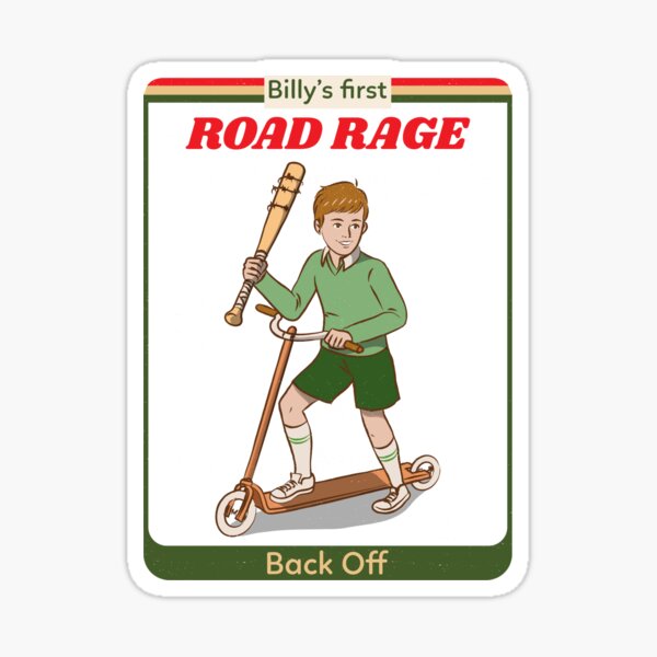 "Retro Style Road Rage Funny illustration" Sticker for Sale by ...