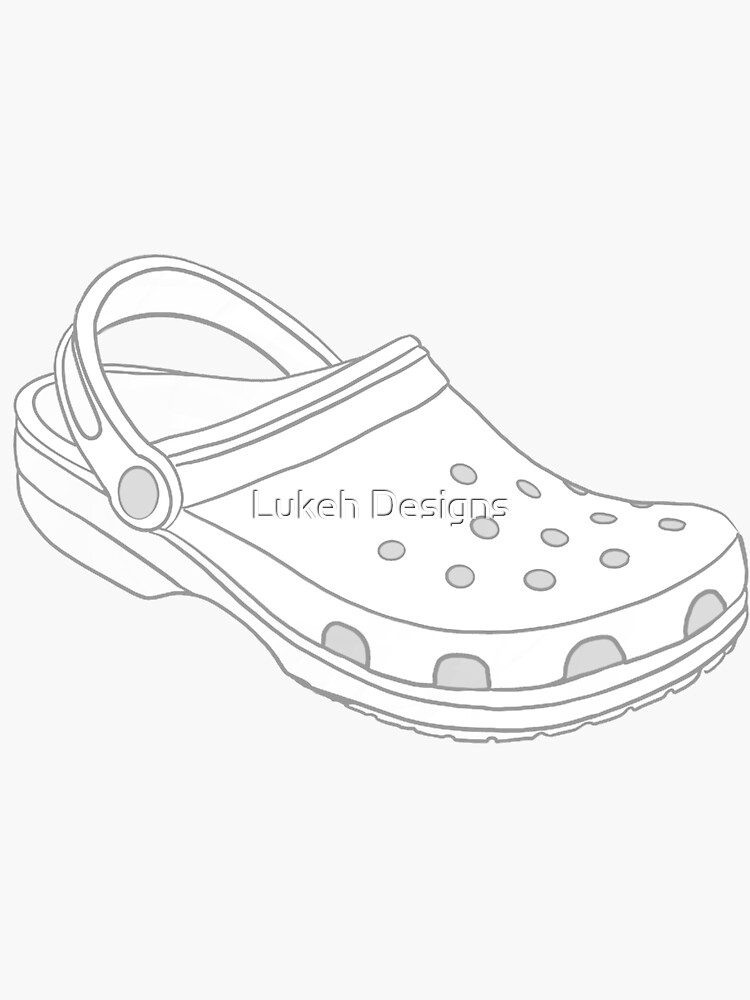 "White Croc" Sticker by Lukehartung | Redbubble