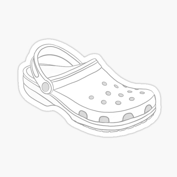 "White Croc" Sticker by Lukehartung | Redbubble