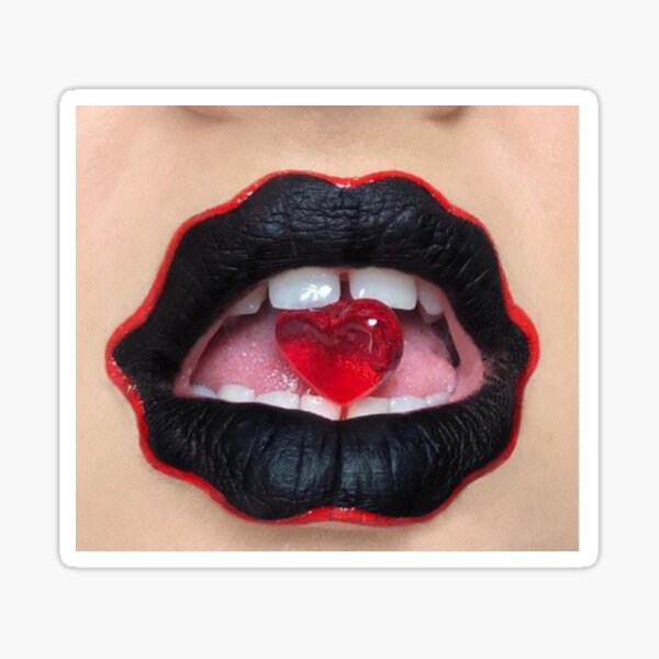 "Devil Lips" Sticker by Rekked | Redbubble