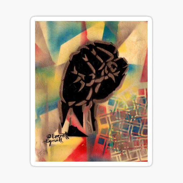 "Clenched Fist - F" Sticker for Sale by everettsart | Redbubble