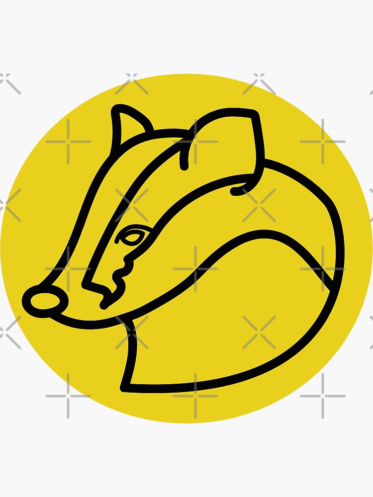 "Yellow Badger" Sticker for Sale by alys-creative | Redbubble