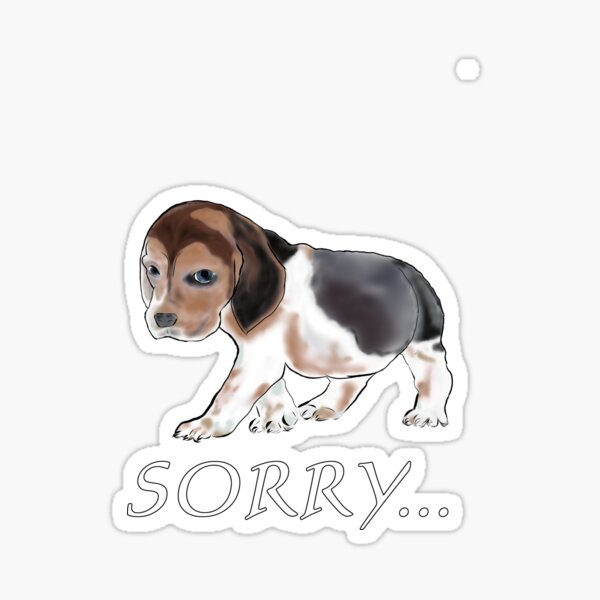 "sad puppy" Sticker for Sale by RhabarberInk | Redbubble