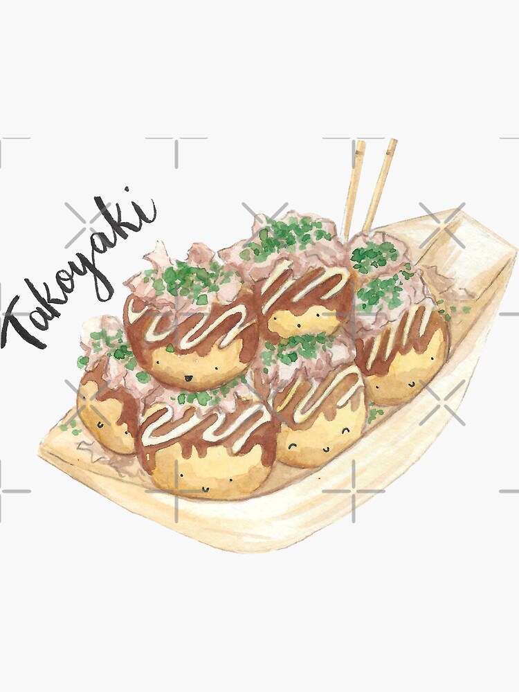 "Takoyaki" Sticker for Sale by DuryLuong | Redbubble