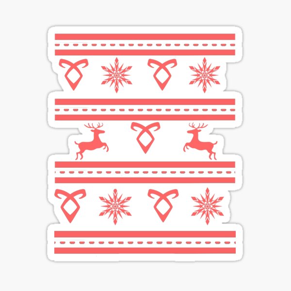 "Red Rune Christmas Jumper " Sticker for Sale by DeviantMalec | Redbubble