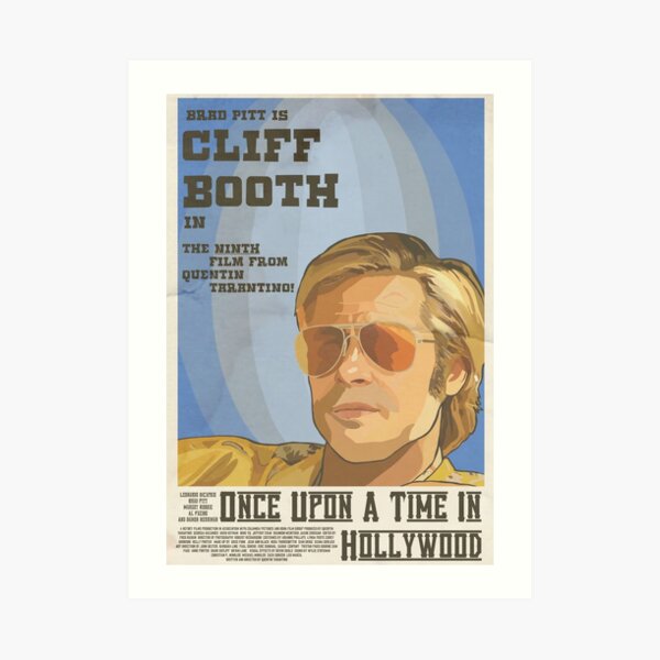 "Once Upon a Time in Hollywood Cliff Booth Character Poster" Art Print ...