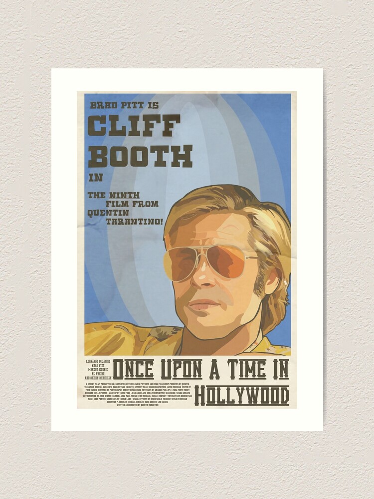 "Once Upon a Time in Hollywood Cliff Booth Character Poster" Art Print ...