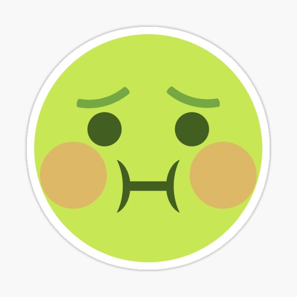 Puke Emoji Stickers | Redbubble