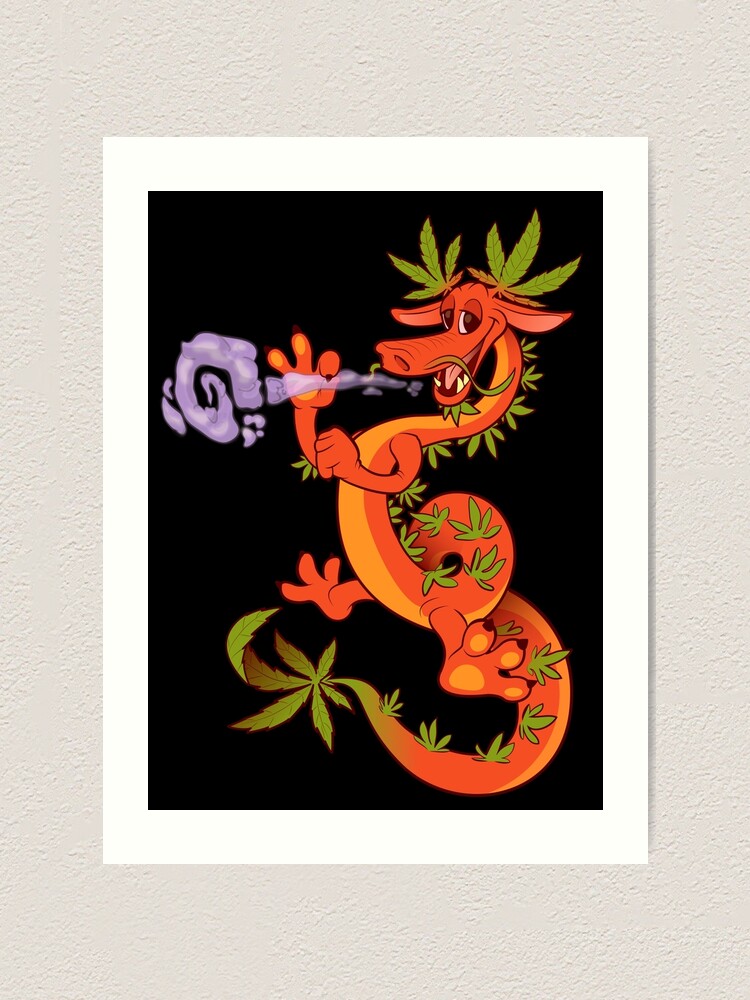 "Puff the Marijuana Dragon" Art Print by garywintle | Redbubble