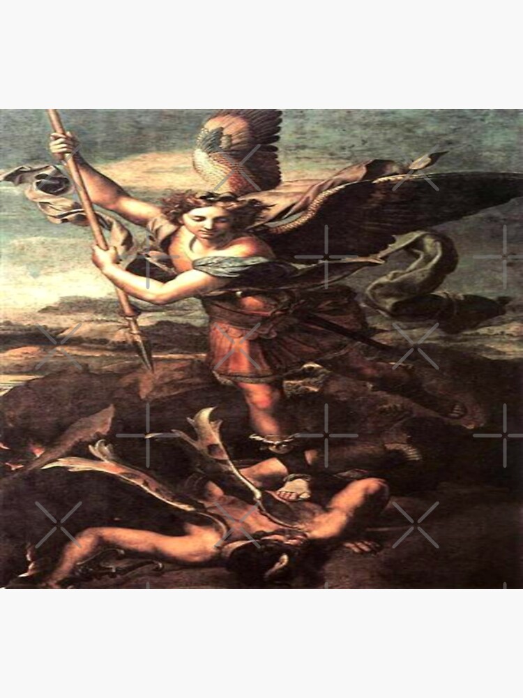 "St. Michael Vanquishing Satan by Raphael | Michael Defeats Satan ...