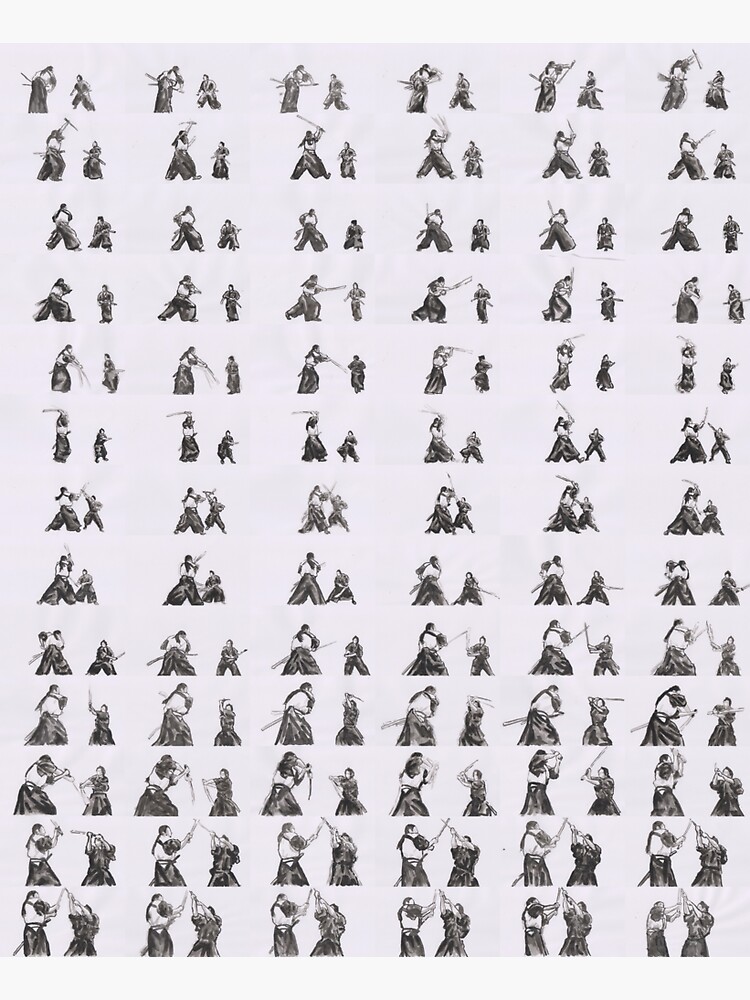 "Samurai Fight Animation Frames" Sticker for Sale by doubleu42 | Redbubble