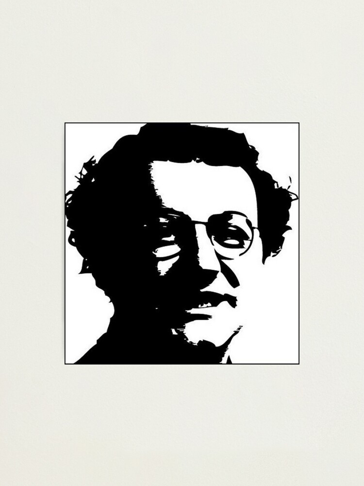 Impression photo « Coluche portrait en noir et blanc », par EZ2love ...