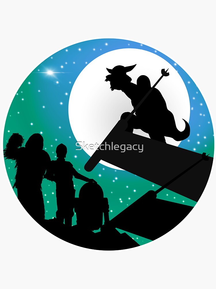 "Star Silhouette (Cyan)" Sticker by Sketchlegacy | Redbubble