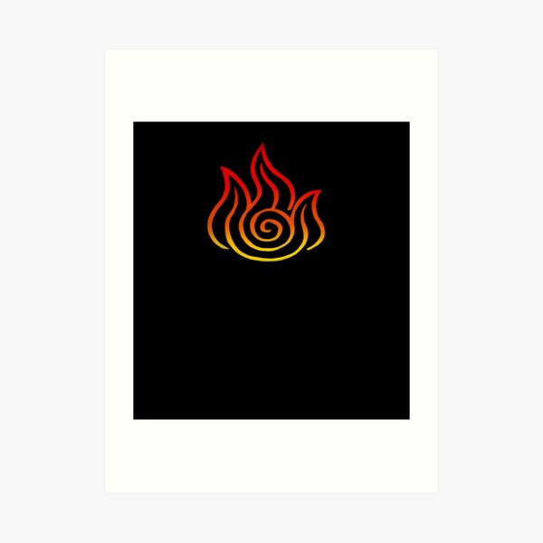 "Firebending logo" Art Print for Sale by AlphaOfThePack | Redbubble