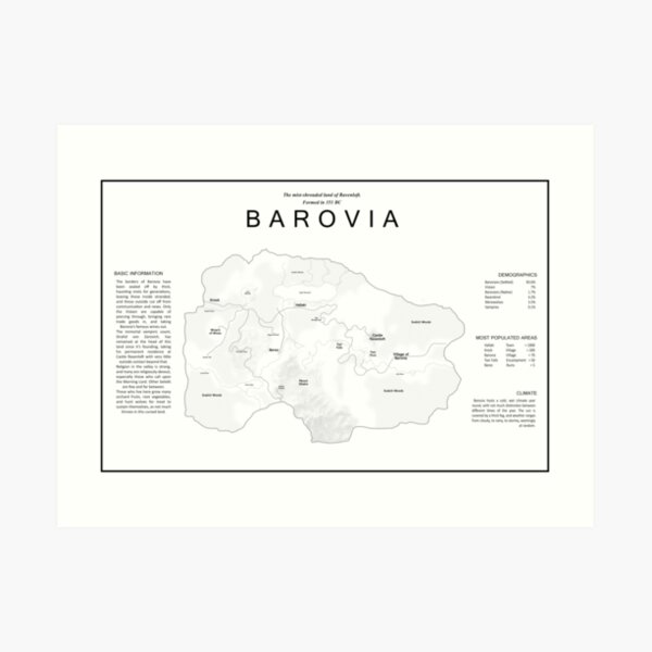 "Minimalist Barovia Ravenloft Map" Art Print for Sale by SweetDelilahs ...