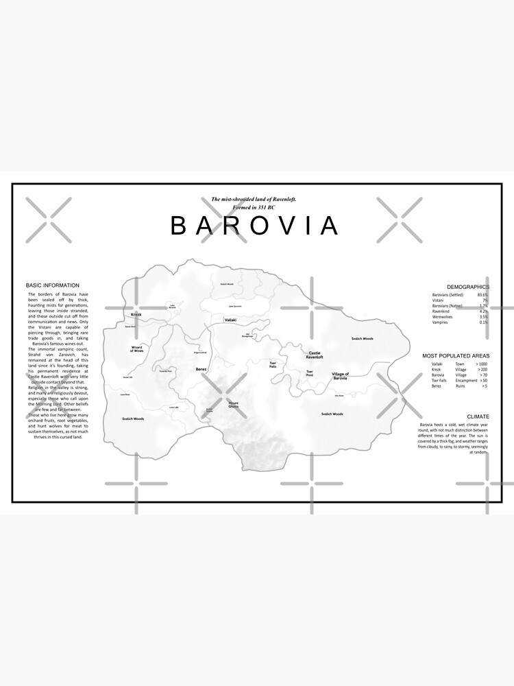 "Minimalist Barovia Ravenloft Map" Poster for Sale by Kiel Chenier ...