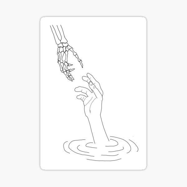 "drowning" Sticker for Sale by lewisowen01 | Redbubble