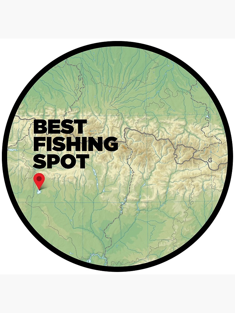 "Best Fishing Point Map" Poster by PopPosters | Redbubble