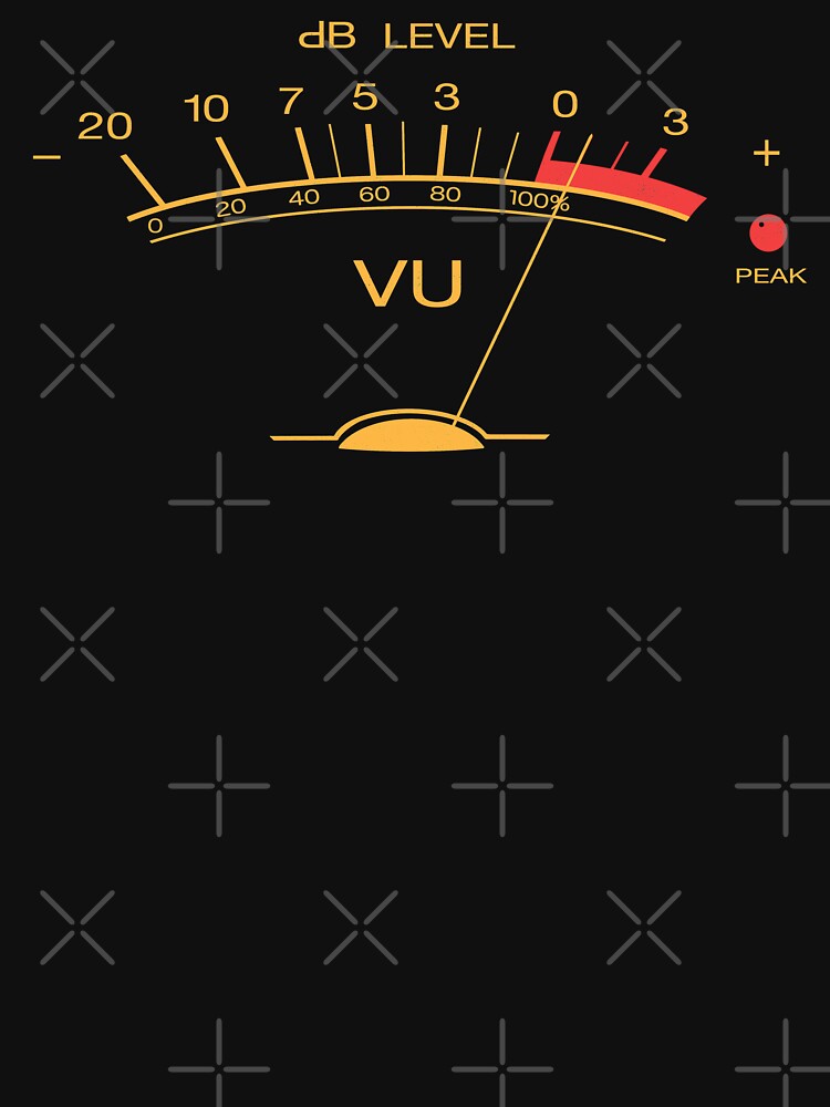 Volume VU Meter Vintage Audio Engineer Recording Studio Gear Head ...