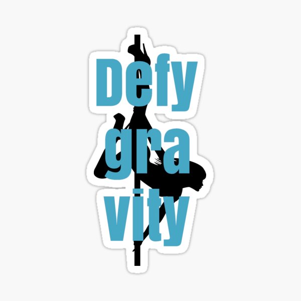 "Defy Gravity Pole Dancer Blue" Sticker for Sale by PoleUnicorn | Redbubble