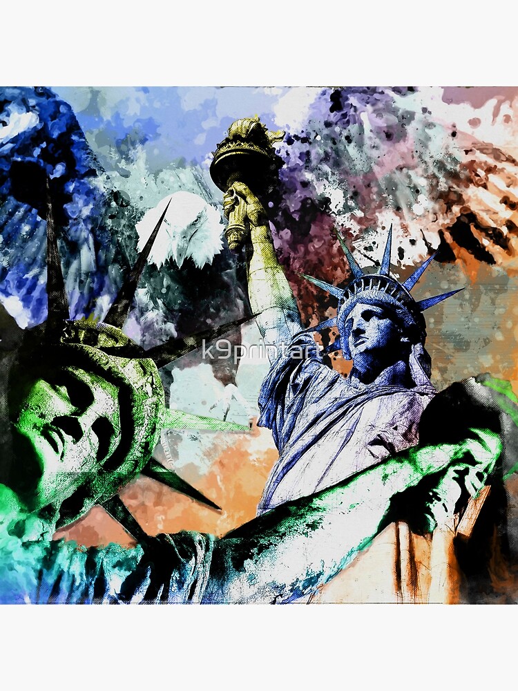 Lámina fotográfica « Collage de arte abstracto de la estatua de la ...